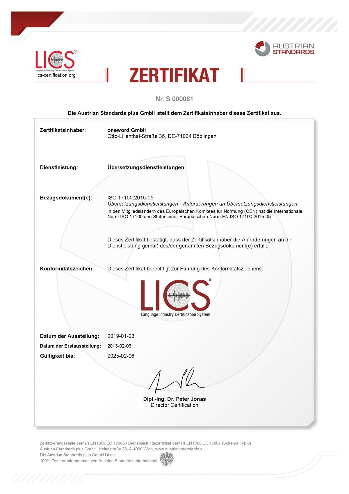 GDPR conformity and ISO 17100 - oneword passed the re-audit GDPR conformity and ISO 17100 - oneword passed the re-audit